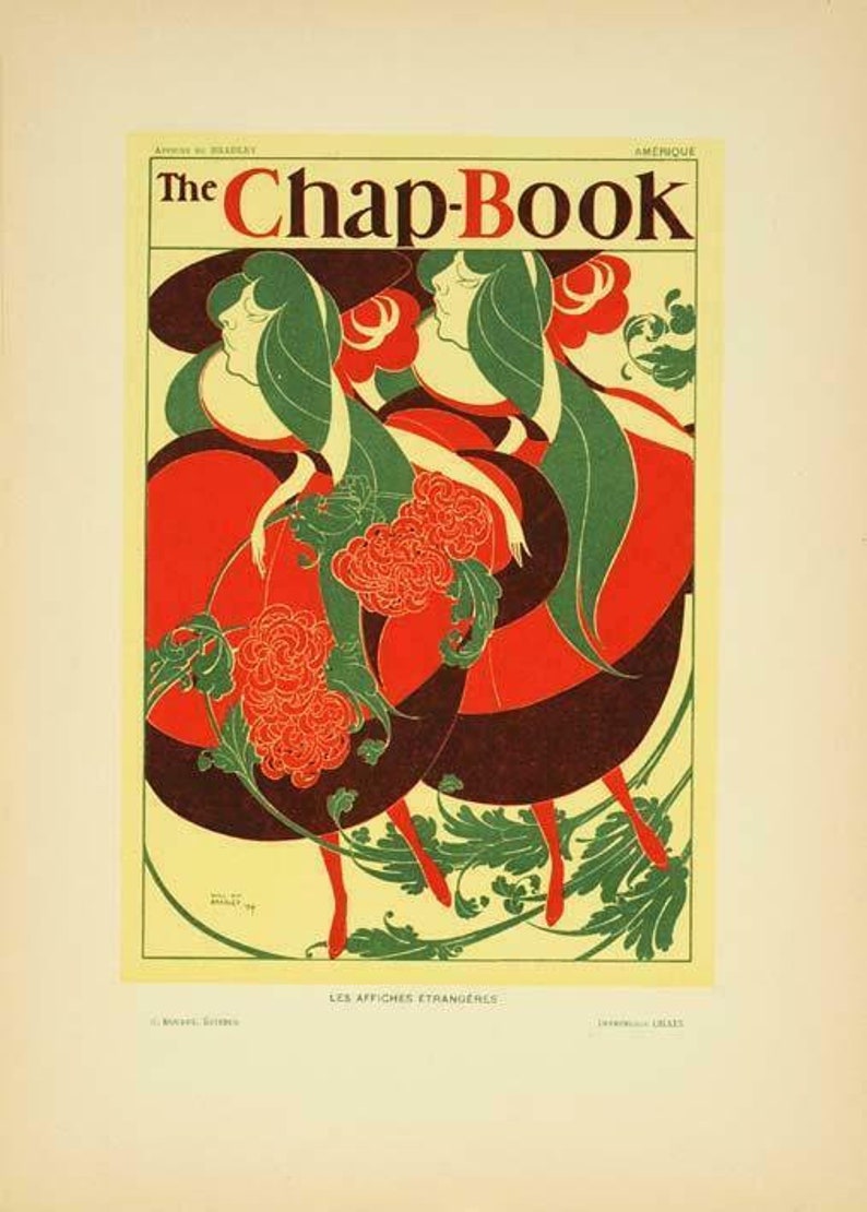 Original Vintage Poster Chapbook by Bradley Affiches Etrangeres 1896 - Etsy