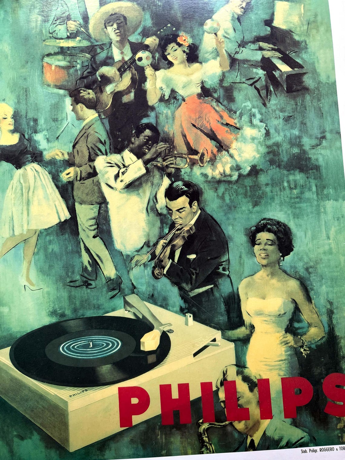 Philips Records Music Original Poster 1950 Musicians Singers Dancers - Etsy