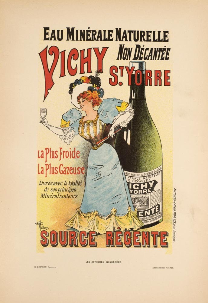 Original Vintage Poster Eau Vichy By Guillaume Affiches Illustrees 1896