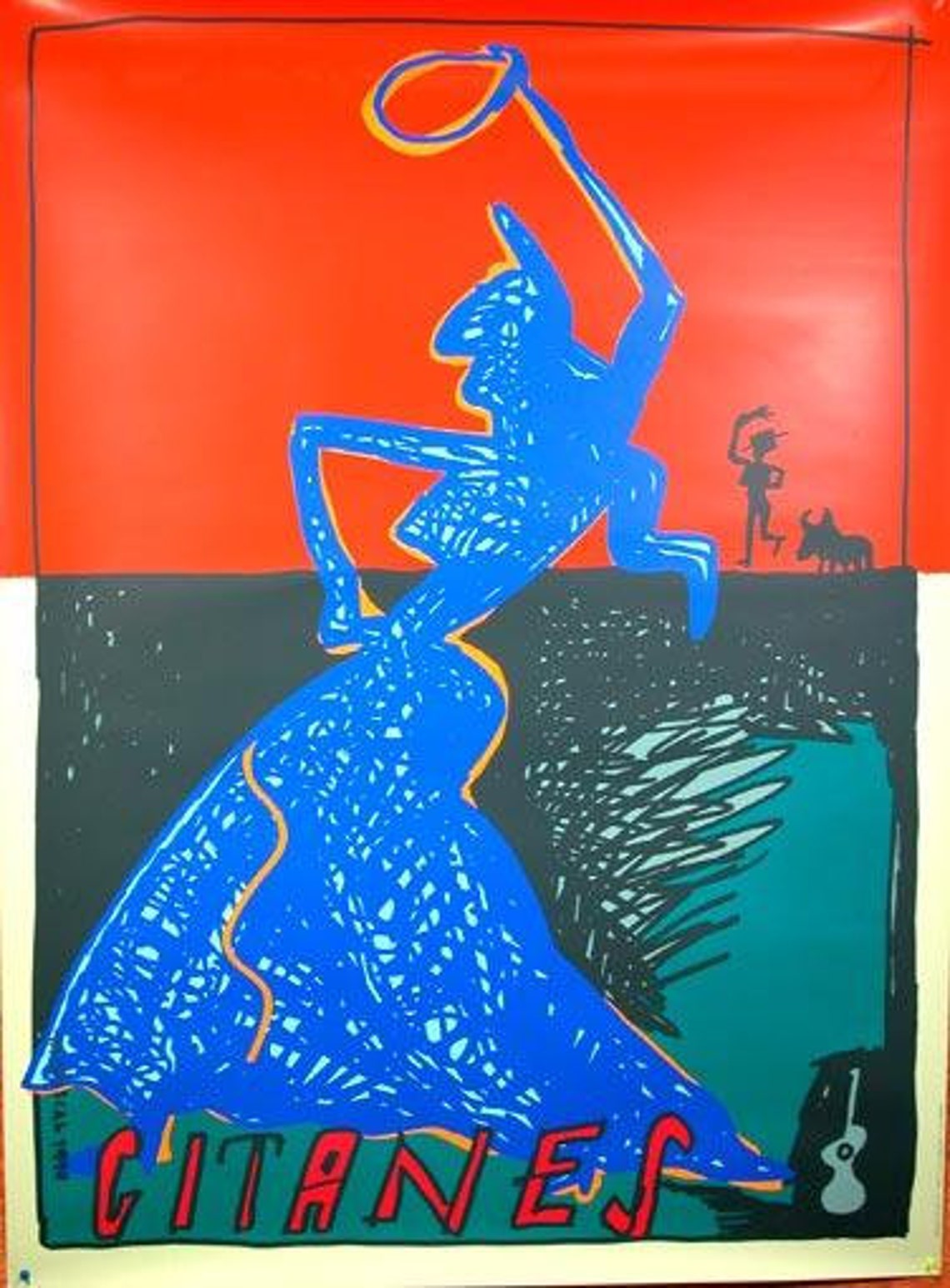 Mariscal Gitanes Poster Serigraph Original C1990's - Etsy