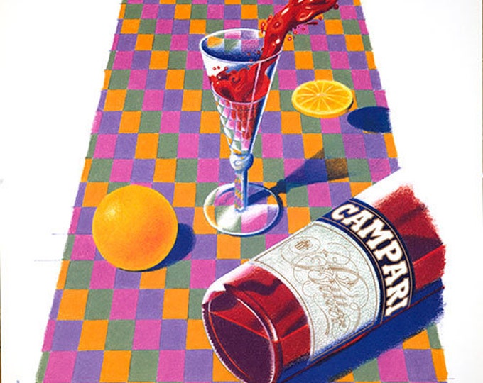 Campari Art Milton Glaser 1992 ORIGINAL VINTAGE ITALIAN Drinks - Etsy