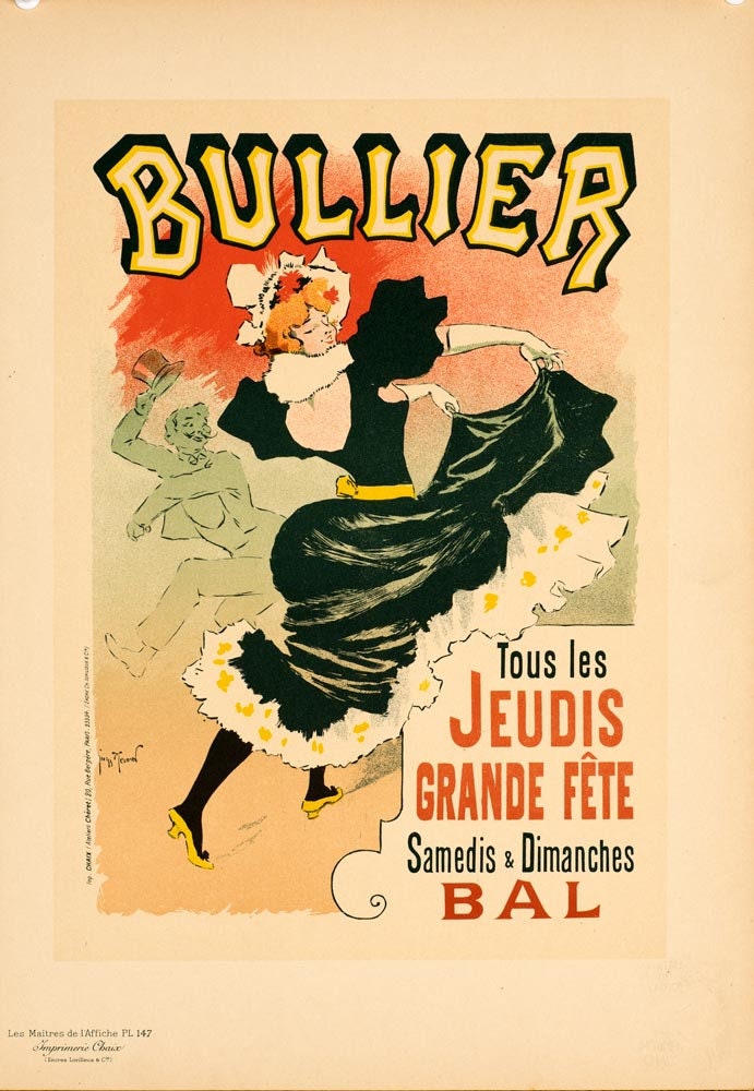 Bullier by Meunier Vintage French Poster Maitre De | Etsy