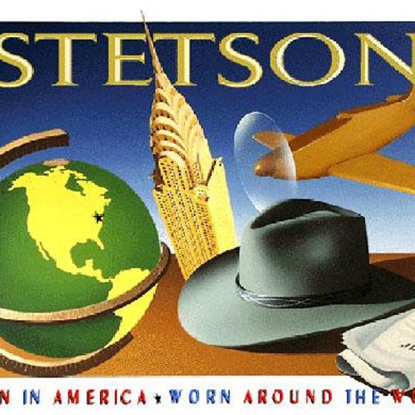 Vintage Stetson Poster - Etsy