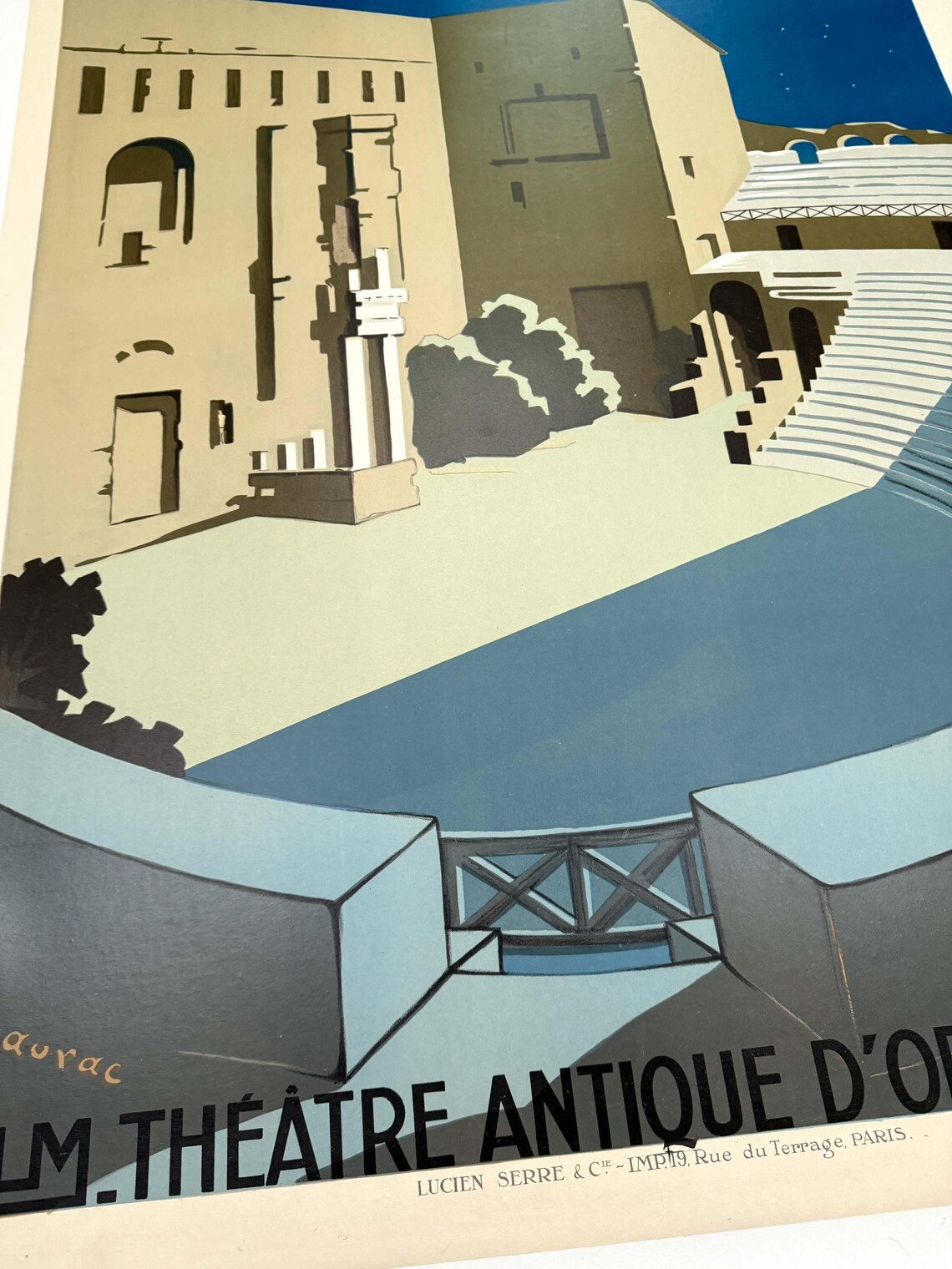 French Travel Poster for the Antique Theatre Orange by Naurac C1930 for ...