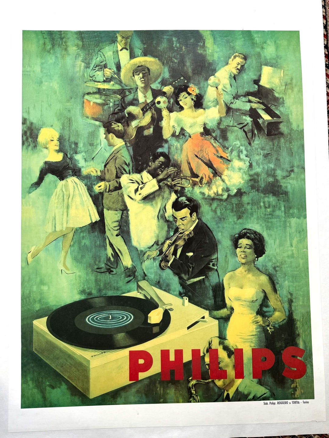Philips Records Music Original Poster 1950 Musicians Singers Dancers - Etsy