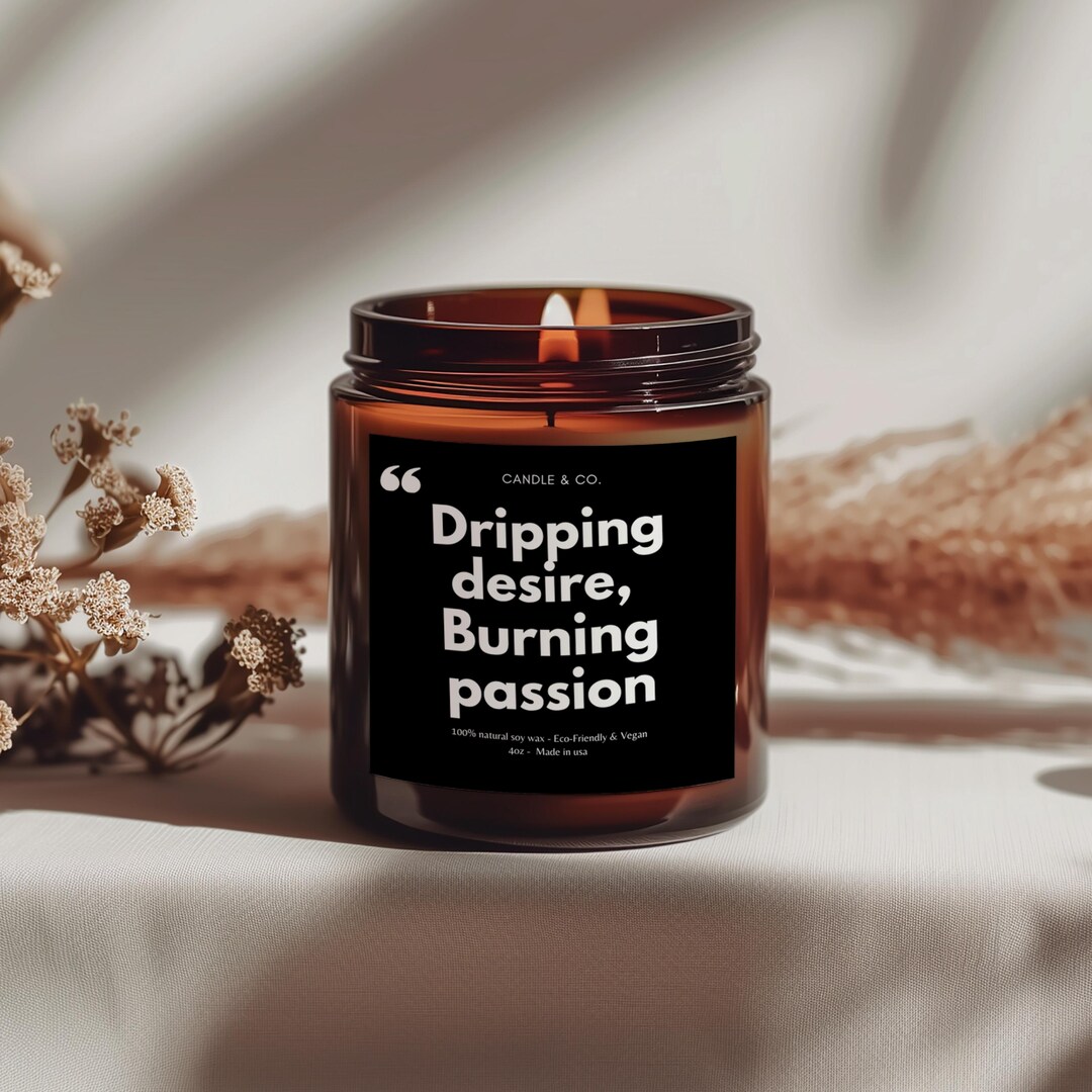 Dripping Desire - Seductive Atmosphere Candle Amber Glass Jar, Scented ...