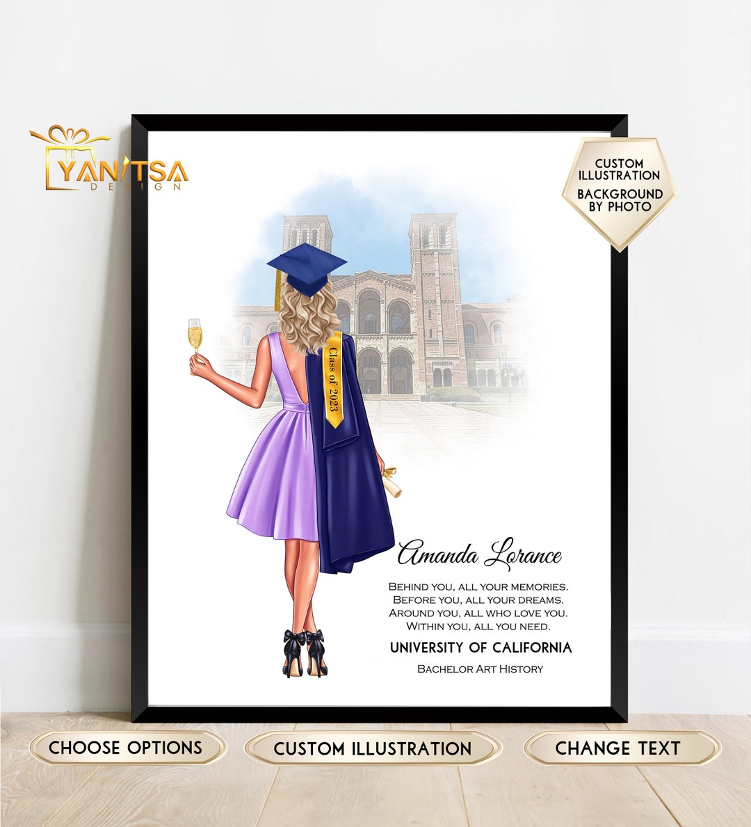 Graduation Gift for Her - Personalized Graduation Print - Personalized ...