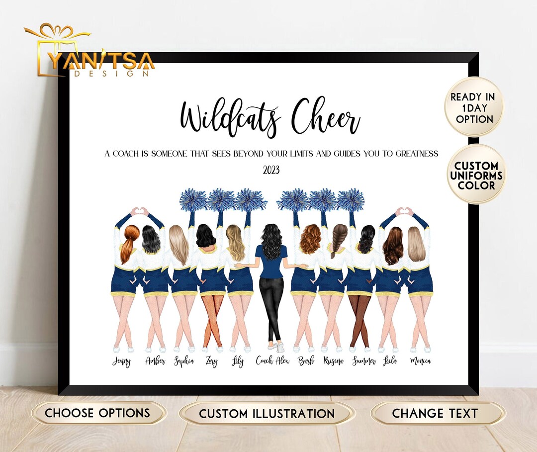 Cheer Team Coach Gift Cheerleaders Coach Gift Personalised Gift for ...