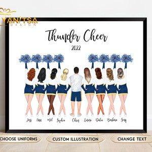 Cheer Team Coach Gift - Cheerleaders Coach Gift - Personalised Gift for ...
