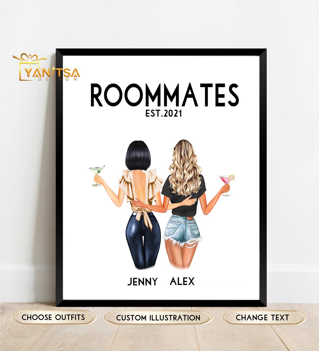 Roommates Gifts / Roommate Graduation Gift / Personalized Roomies Gift ...