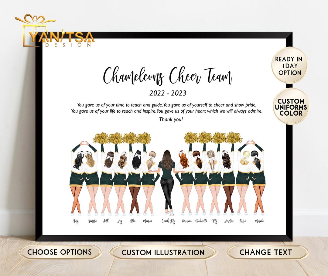 Cheerleaders Coach Gift - Cheer Team Coach Gift - Personalized Gift for ...