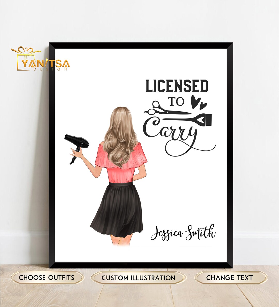 Hairdresser Graduation Gift Personalized Hairdresser Print Gift for ...