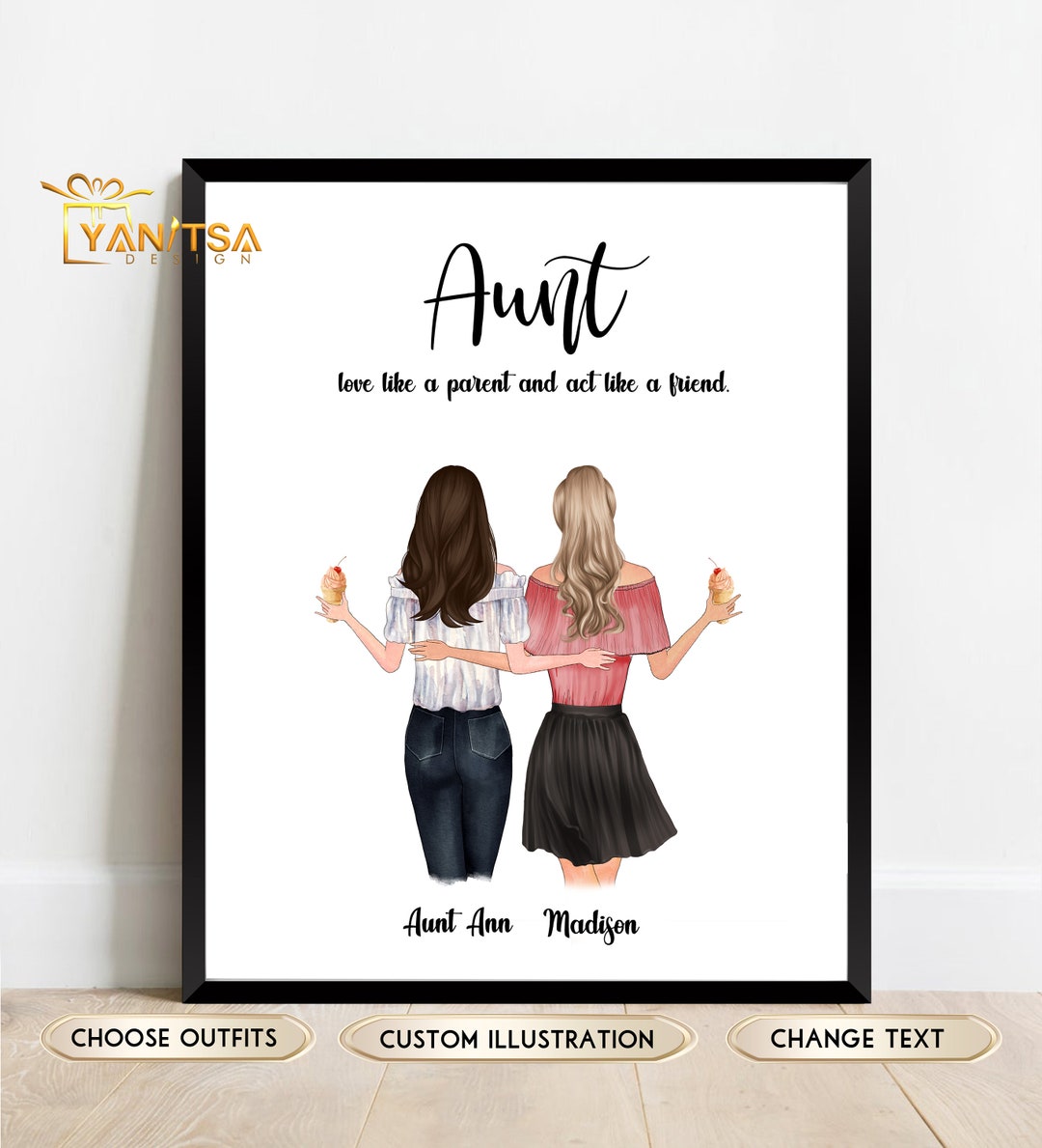 Personalized Aunt Gift - Gift for Aunt From Niece - Personalized Aunt ...