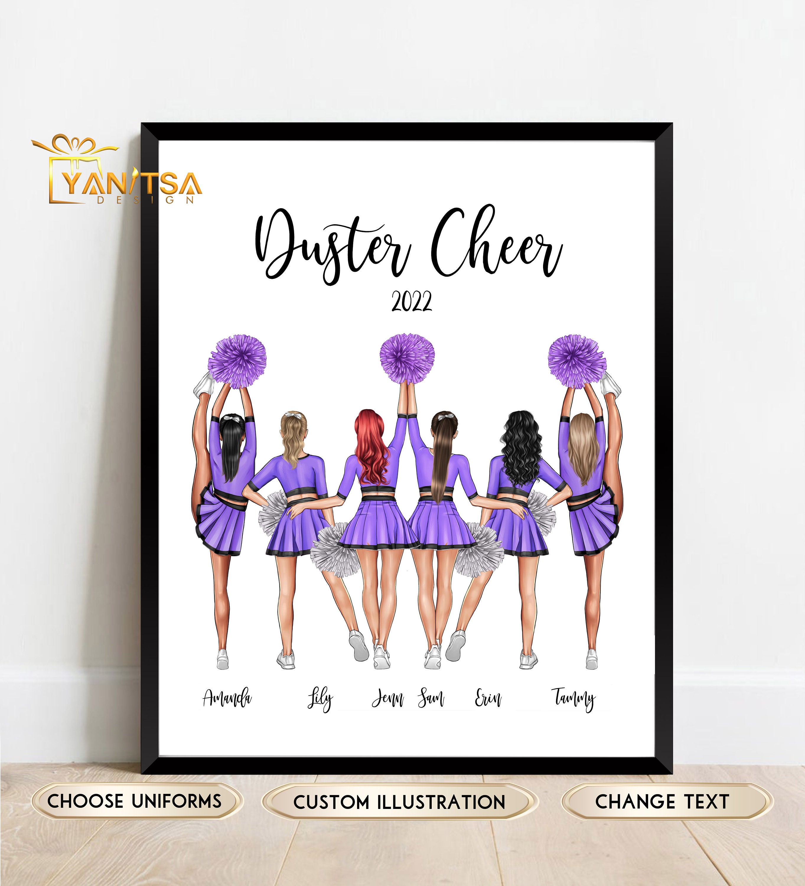 Cheer Team Gifts - Cheer Team Print - Cheer Teammates Gifts ...