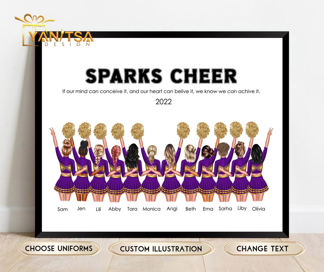 Personalized Cheer Team Print - Cheer Team Gifts - Cheer Team Coach ...