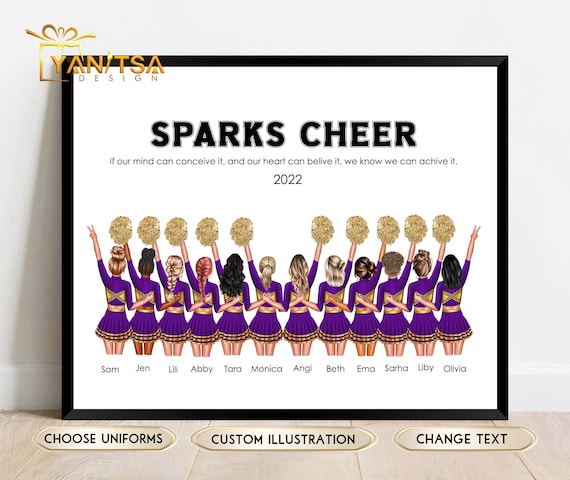 Personalized Cheer Team Print Cheer Team Gifts Cheer Team | Etsy