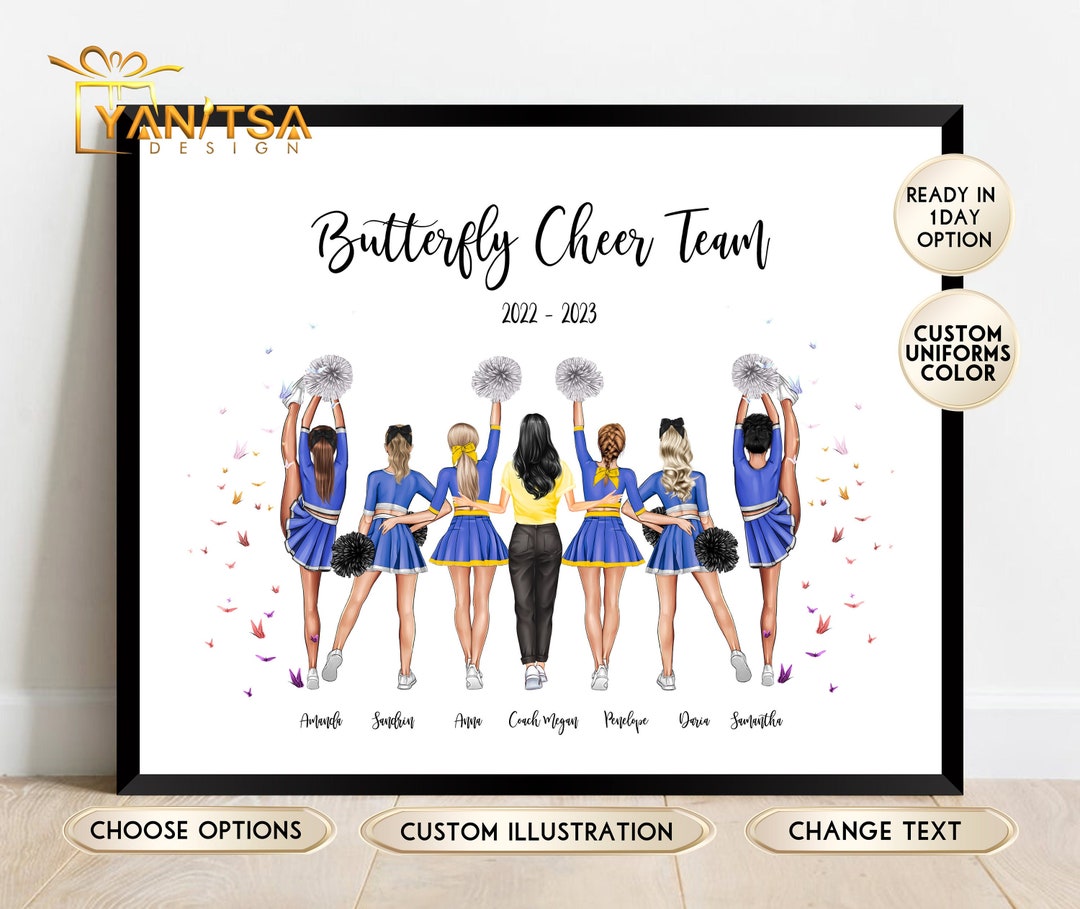 Personalized Cheer Team Print Cheer Coach Gift Personalized ...
