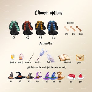 Custom Wizards Family Print Magic School Wall Decor Personalized Wizard ...