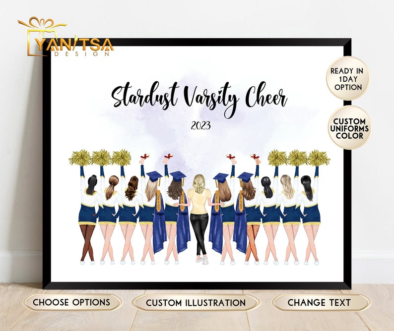 Cheerleaders Graduation Gifts Cheer Team Graduation Print - Etsy