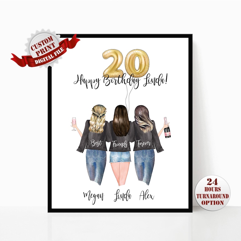 20th Birthday Gift for Best Friend Birthday Gift Colleague | Etsy