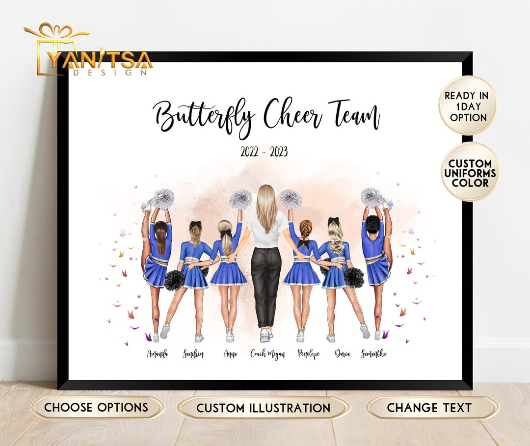 Personalized Junior Cheerleaders Print - Cheer Coach Gift ...