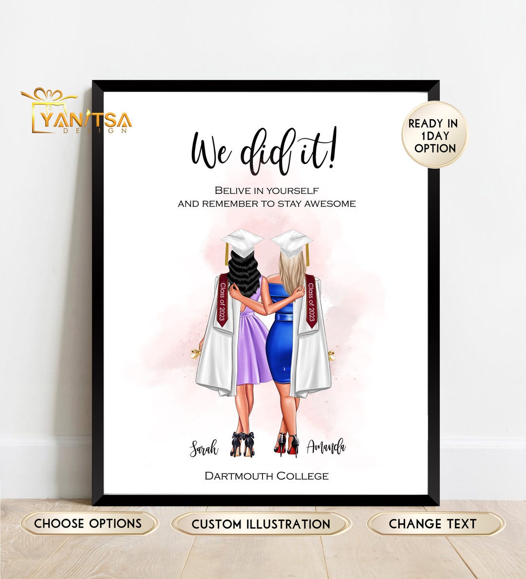 Best Friend Graduation Gift - Personalized Graduation Gift for Her ...