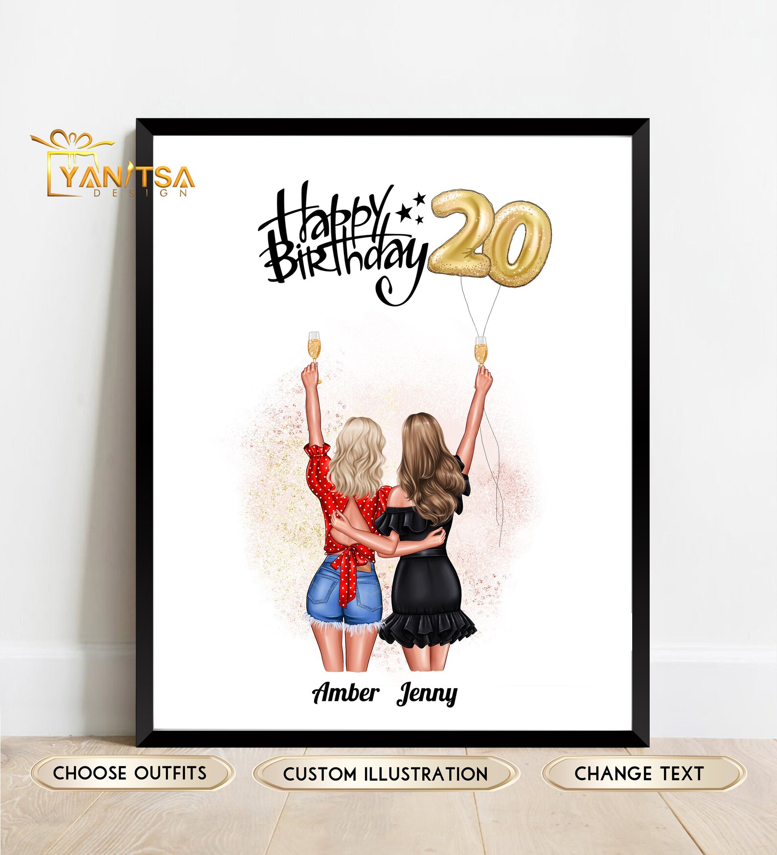 20th Birthday Gift for Best Friend Personalized 20th | Etsy
