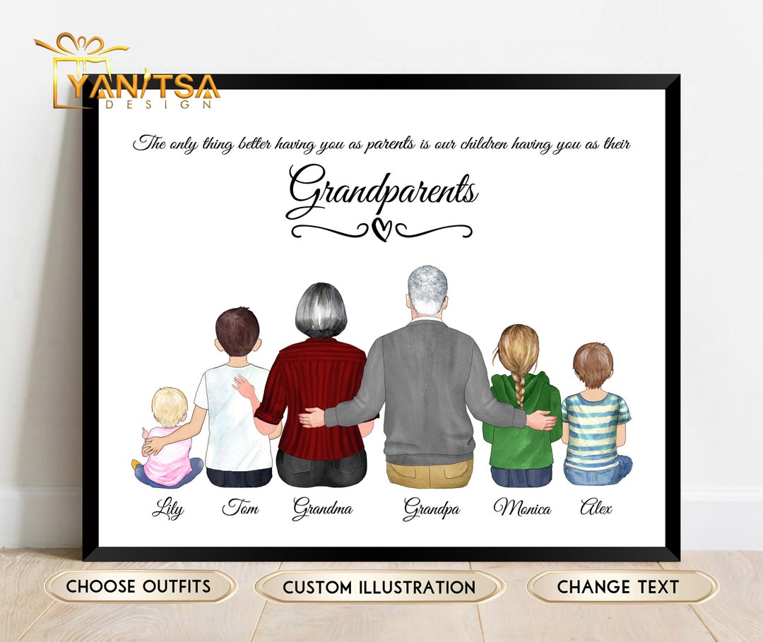 Grandparents Gift - Grandparents Christmas Gift - Personalized ...