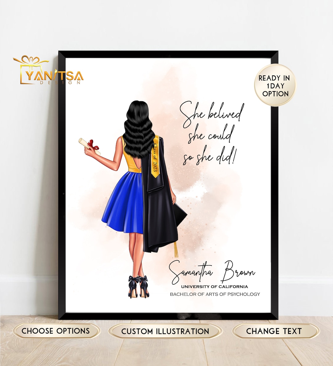 Personalized Graduation Print Graduation Gift for Her Graduation Gift ...