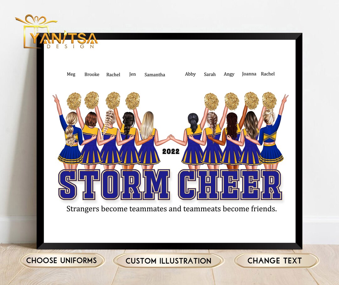 Personalized Cheer Team Gifts - Cheer Team Print - Cheer Couch Gift ...