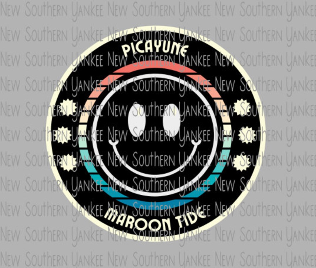 Picayune Maroon Tide/tide/pmhs/smiley; PNG File for Sublimation or ...