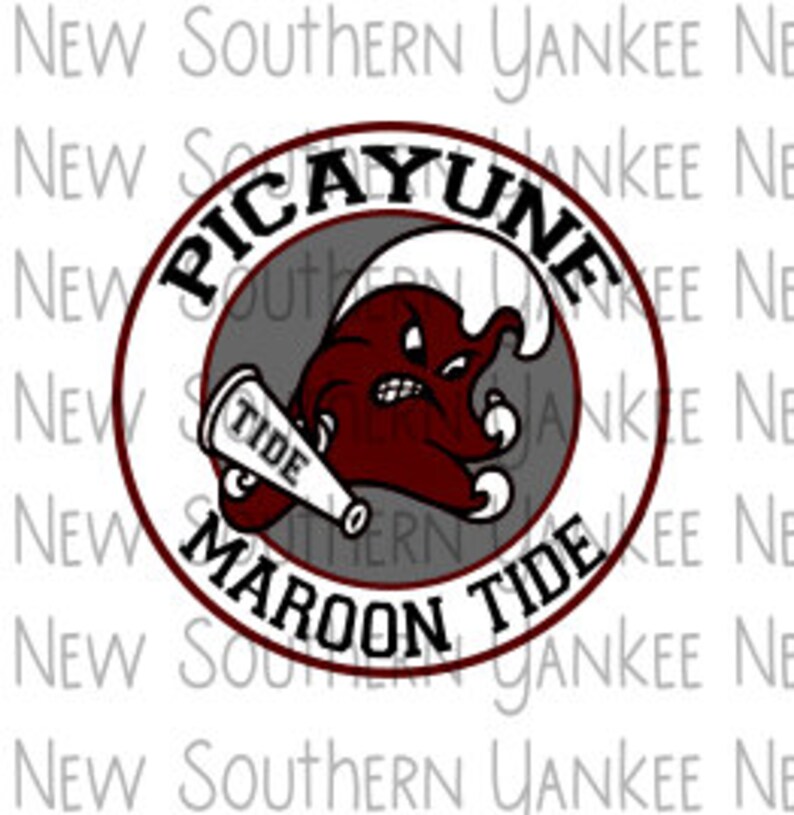 Picayune Maroon Tide Circle; PNG File for Sublimation or Print - Etsy