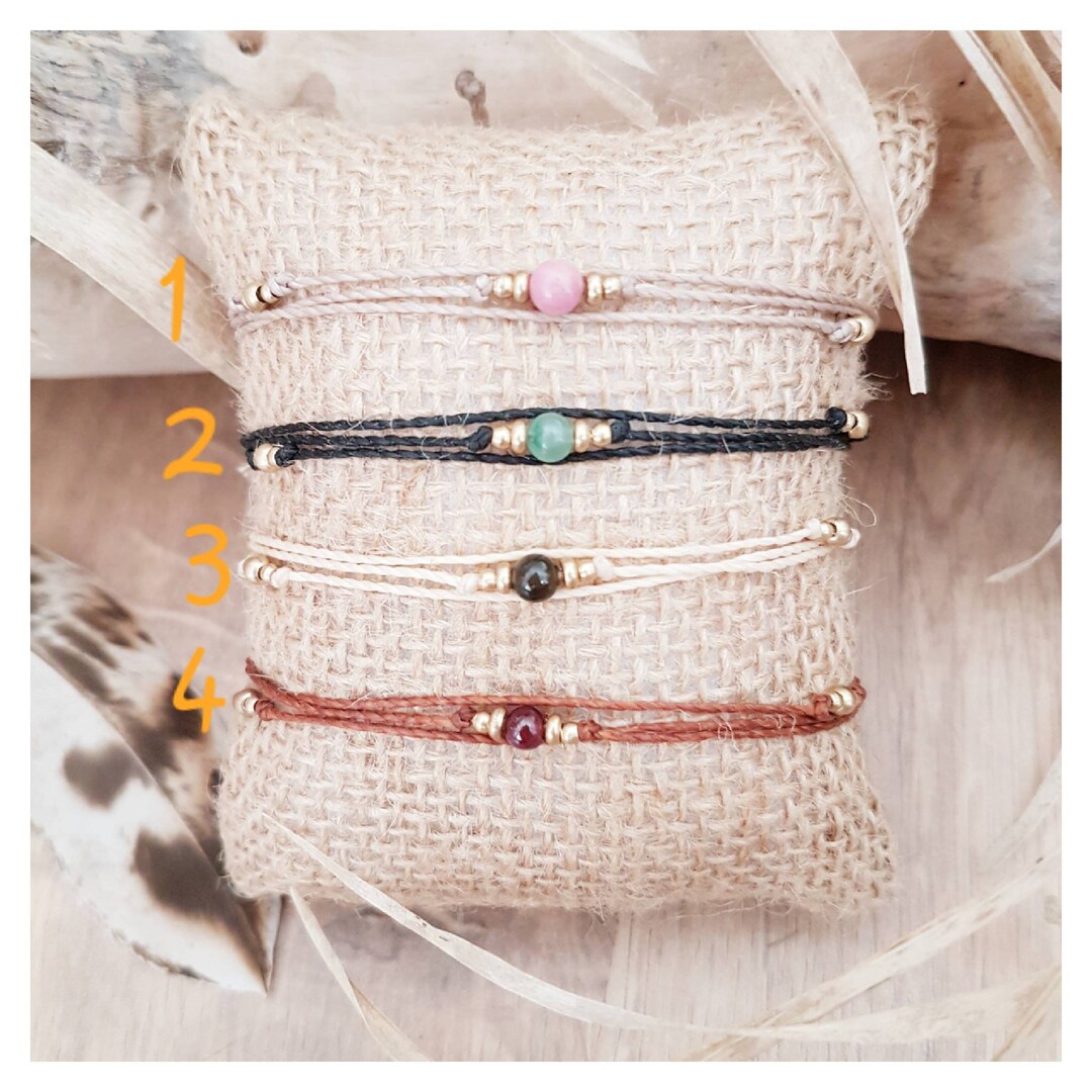 Multilayer Bracelet Macramé Friendship Band Semi-precious Stones Boho ...