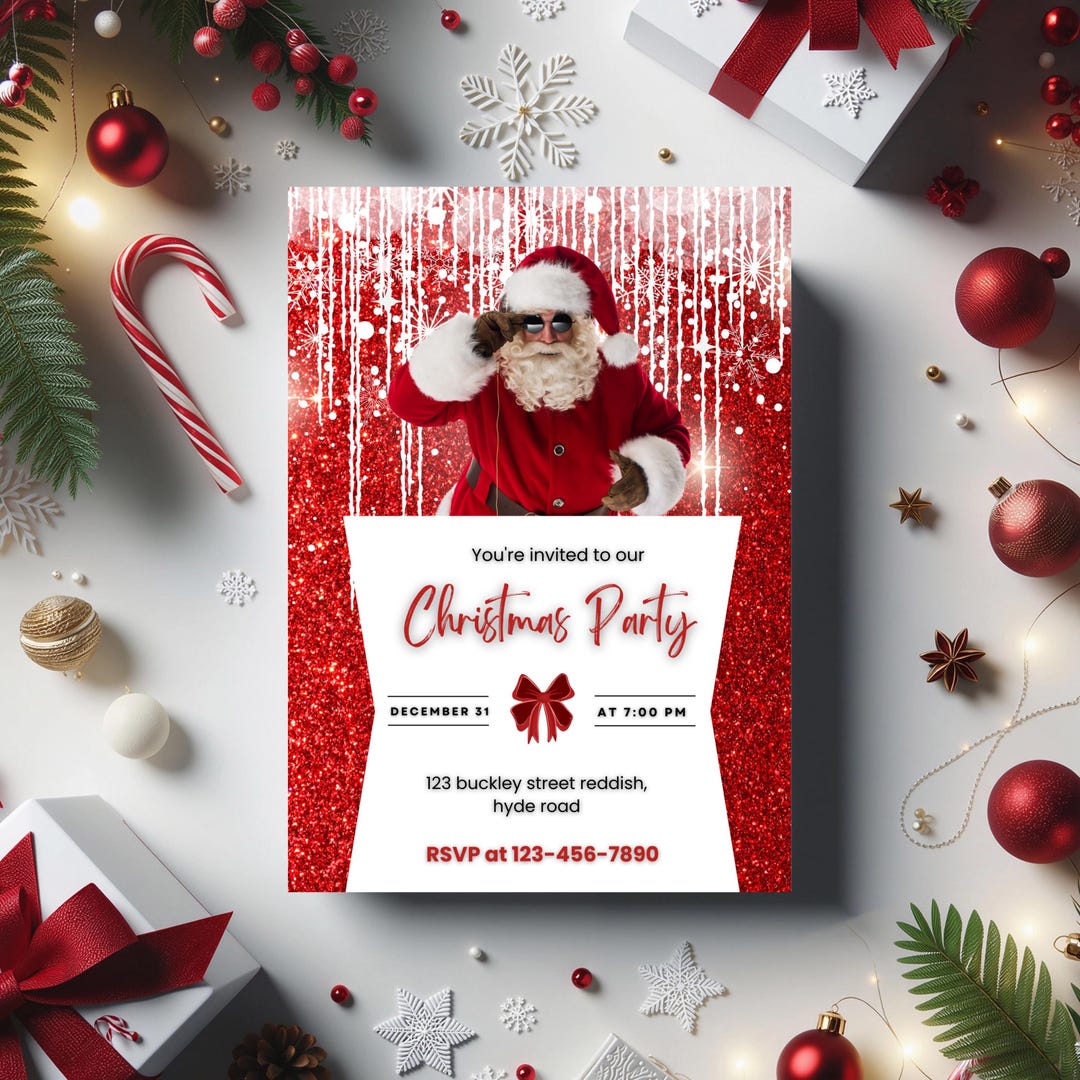 Funny Christmas Party Invite Template Adult Holiday Party Invite ...