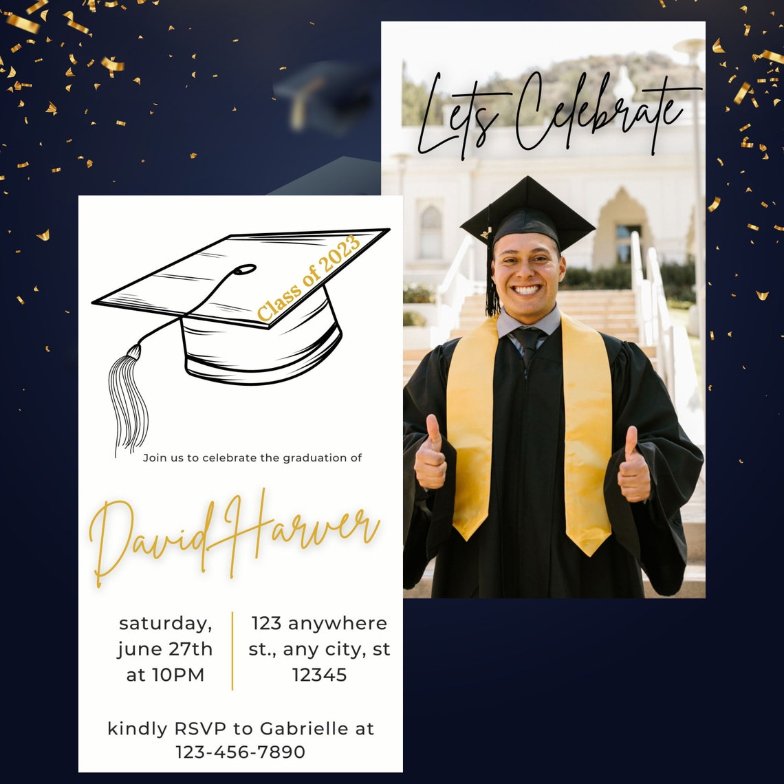 Graduation Party Invitation Template 2023 Instant Download, Phone ...