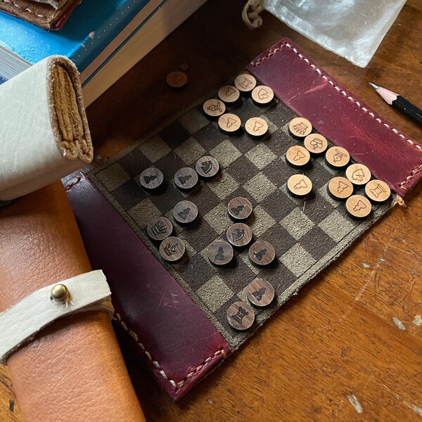 Leather Chess Board - Etsy