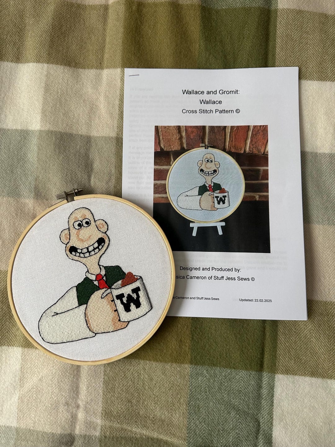 PATTERN// WALLACE of Wallace and Gromit Cross Stitch - Etsy