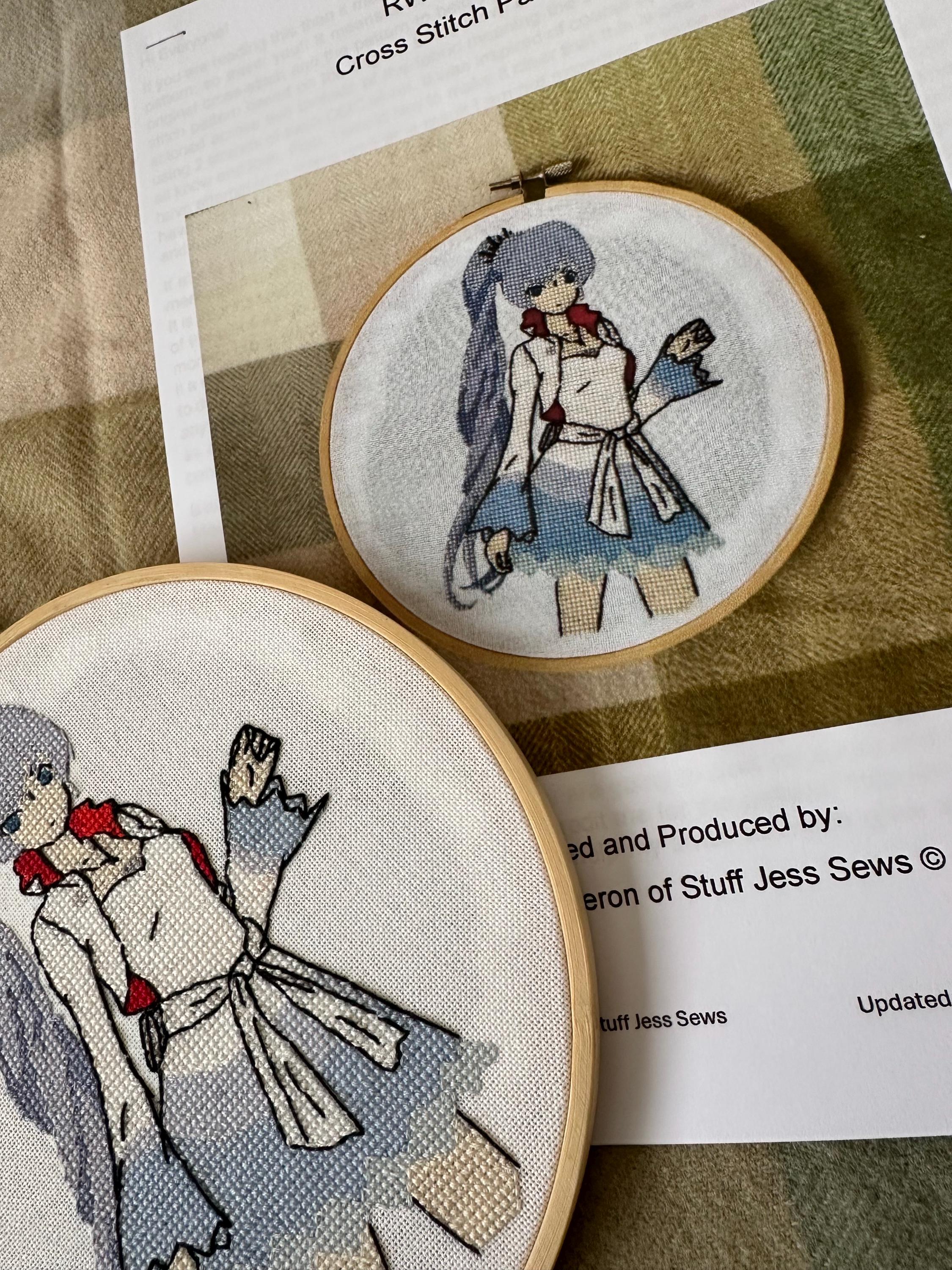 PATTERN// RWBY Weiss Cross Stitch Pattern - Etsy