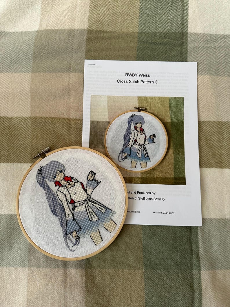 PATTERN// RWBY Weiss Cross Stitch Pattern - Etsy