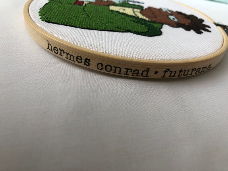 Futurama Hermes Conrad Cross Stitch Embroidery Wall Hanging - Etsy UK