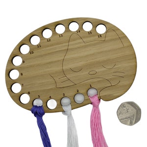 Cat Cross Stitch Thread Holder Organiser, Embroidery Floss - Etsy