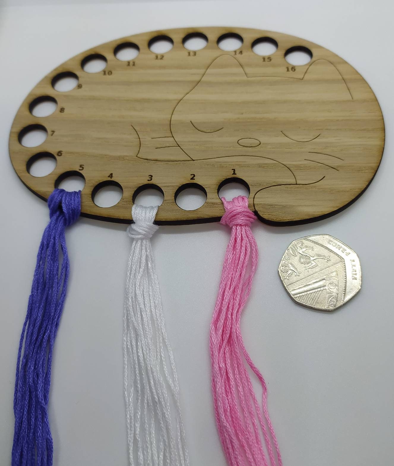 Cat Cross stitch thread holder organiser | Etsy