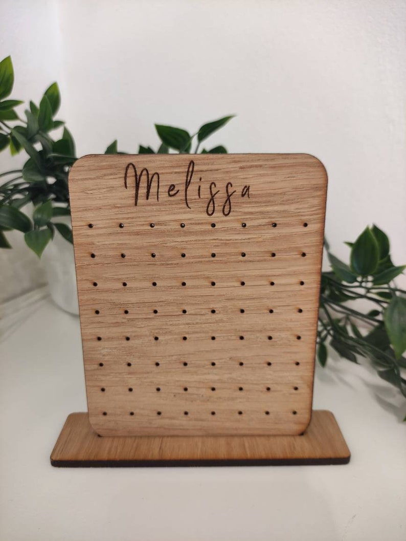 Personalised Earring Stand and Holder, Holds 32 Pairs of Earrings - Etsy UK