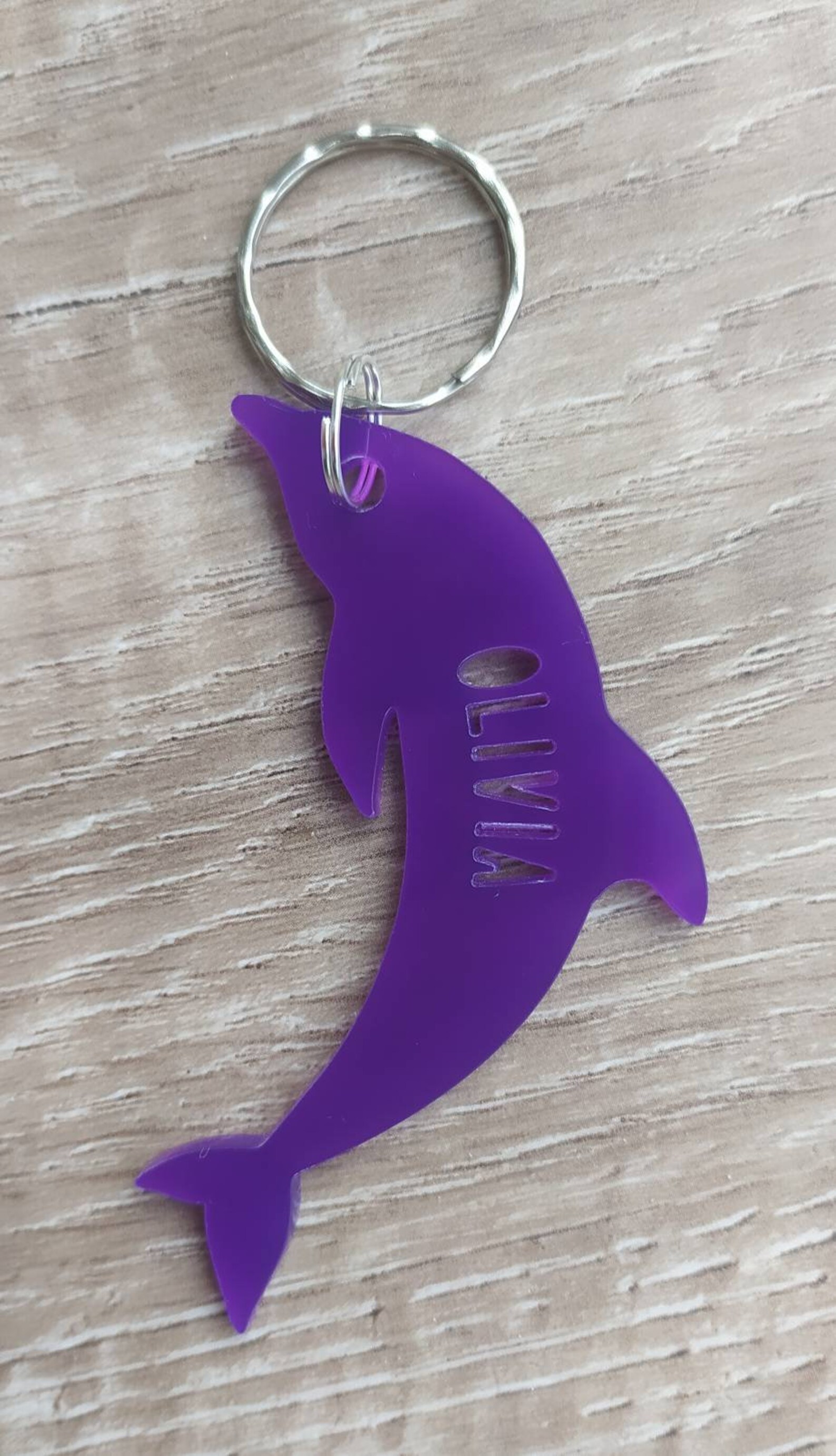 Personalised Dolphin Children's Keychain Keyring Bagtag | Etsy