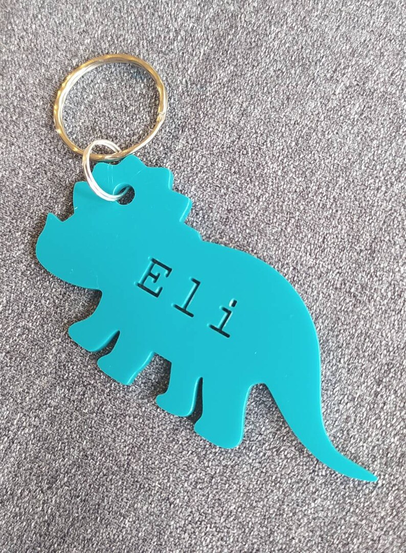 Personalised Dinosaurs Children's Keychain Keyring - Etsy