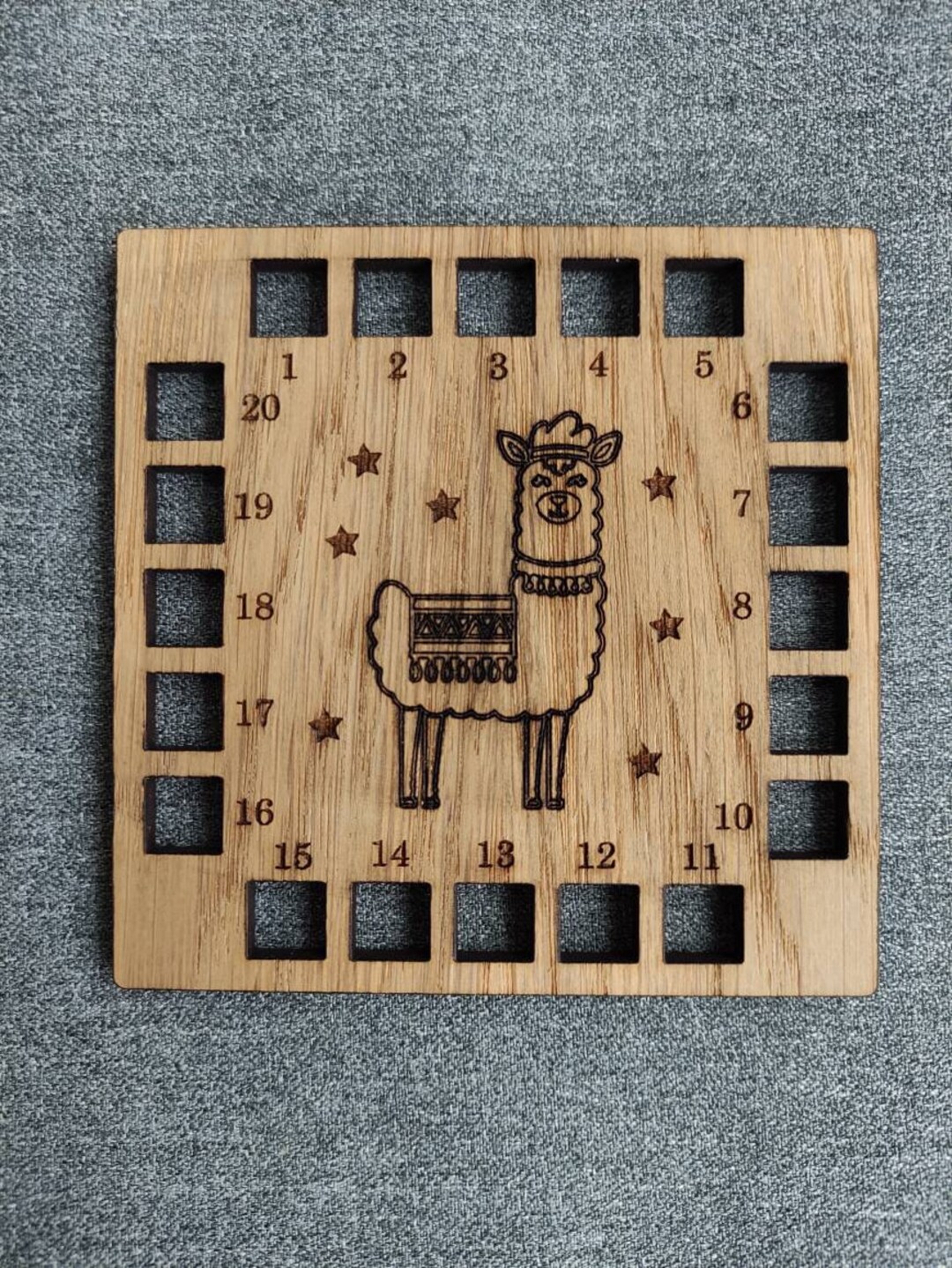 Square Cross Stitch Thread Holder Organiser: Featuring Adorable Llama ...