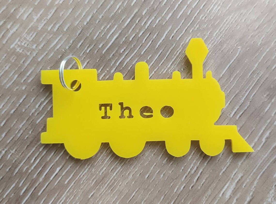 Personalised Train Children's Keychain Keyring Bagtag - Etsy UK