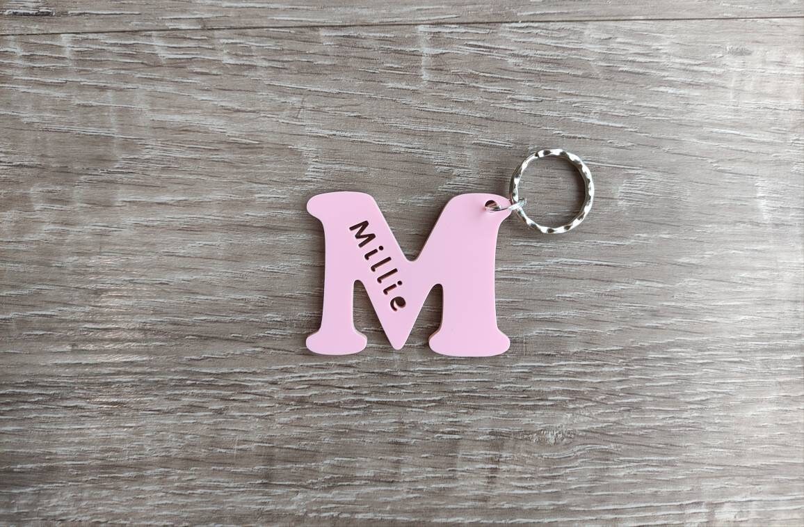 Personalised Individual Letter Keyrings - Etsy