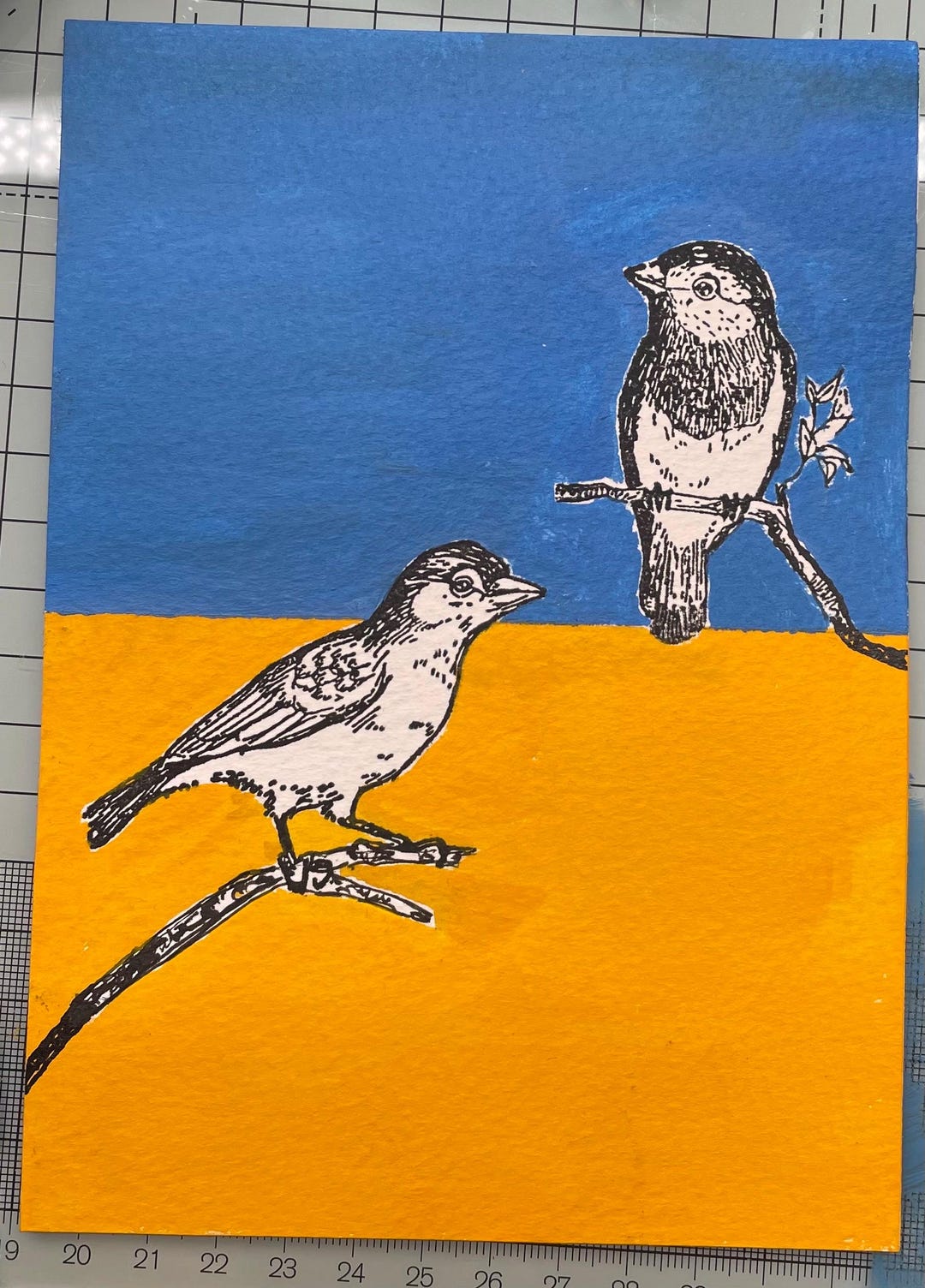 Hand Painted Ukrainian Greeting Card With Personal Greeting Inside ...