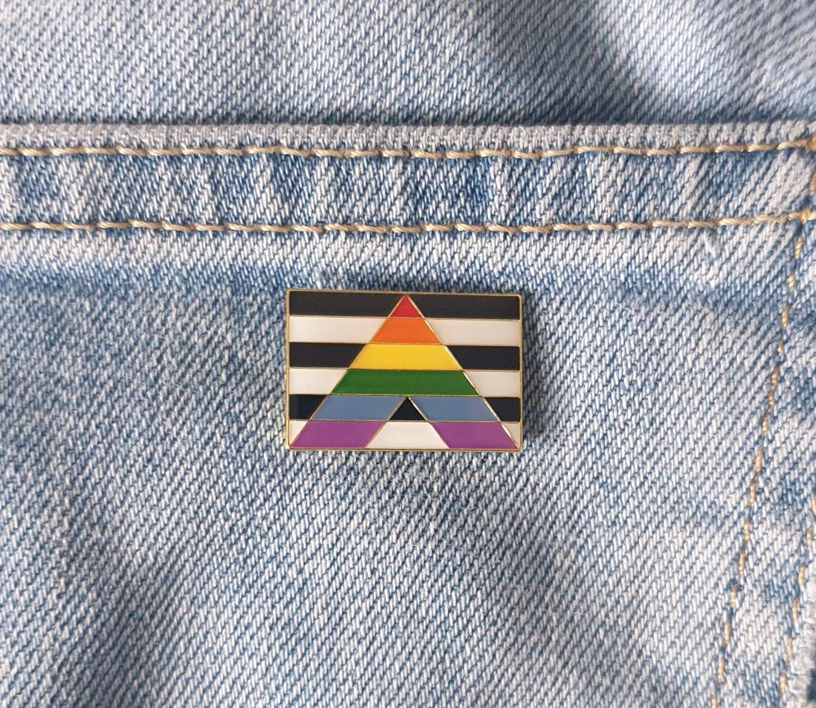 LGBTQ Ally Pride Flag Pin Badge - Etsy UK
